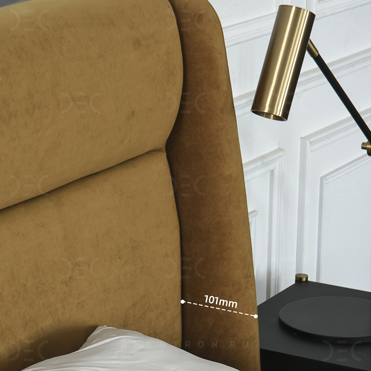 Дизайнерская кровать из массива дерева с мягким изголовьем MILANI ...