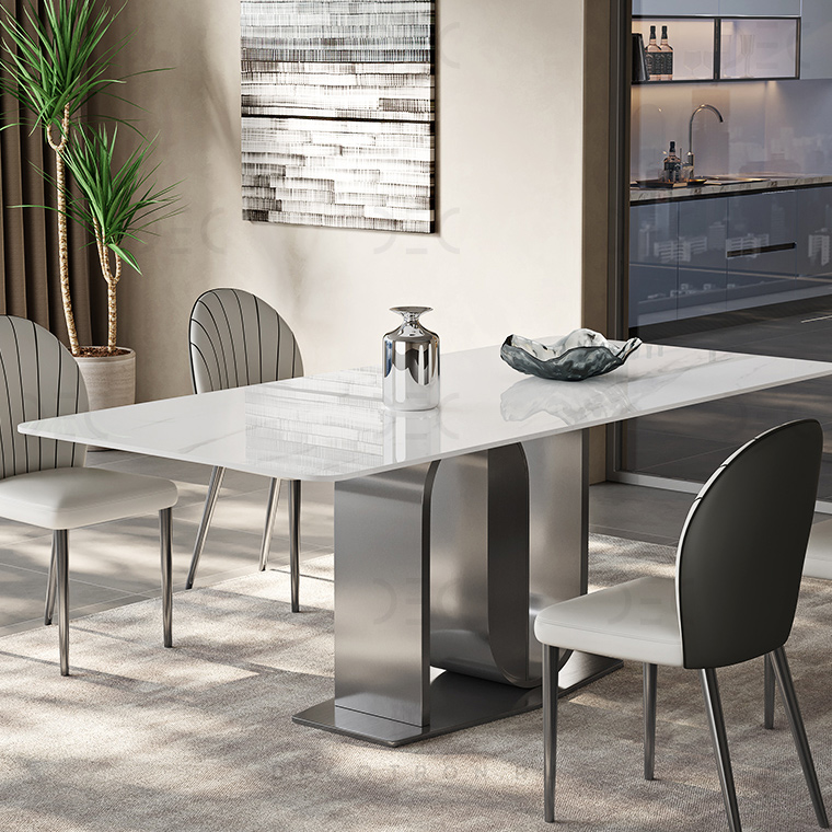 Обеденный стол STELVIO SILVER+CARRARA Размер 1. 130 × 70 × 75 см ...