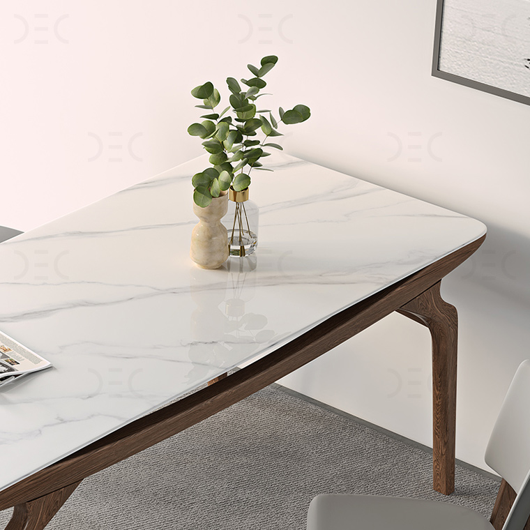 Обеденный стол ALVIERO WOOD+CARRARA Размер 1. 130 × 80 × 75 см. — Decotron