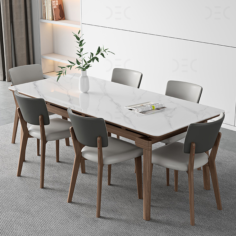 Обеденный стол RAMON WOOD+CARRARA Размер 1. 130 × 80 × 75 см. — Decotron