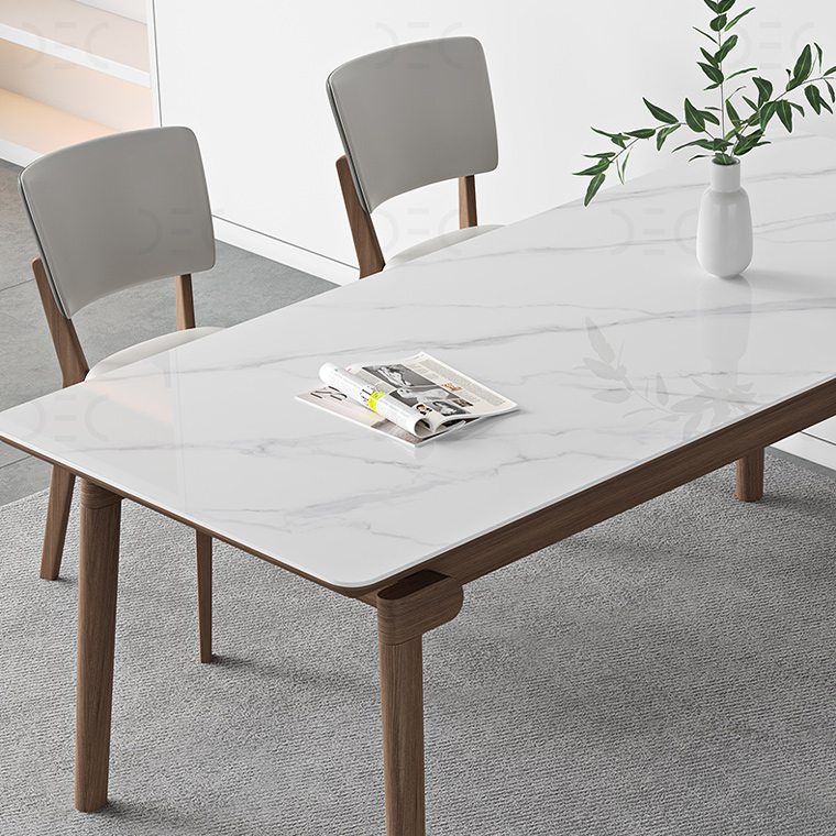 Обеденный стол RAMON WOOD+CARRARA Размер 1. 130 × 80 × 75 см. — Decotron